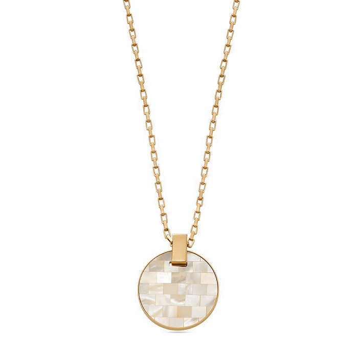 Agnethe Hálsketa við Perlumóðir Gylt Stál - Reinfann