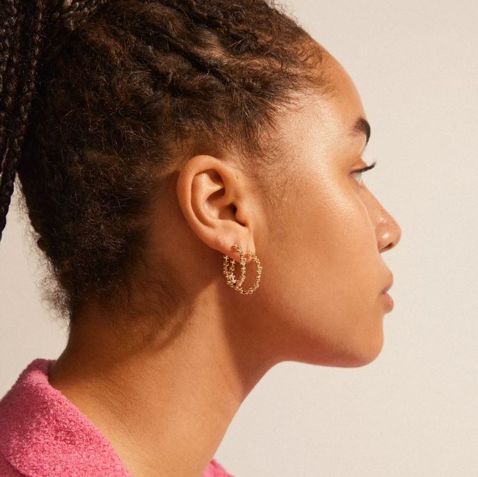 Solidarity Bubbles Hoops Oyraringar Large Gylt - Reinfann