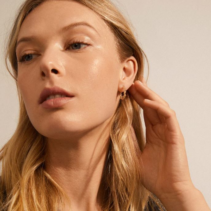 Solidarity Bubbles Hoops Oyraringar Medium Gylt - Reinfann