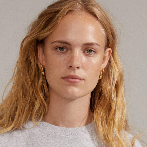 Allie Hoops Oyraringar Sett Gylt - Reinfann