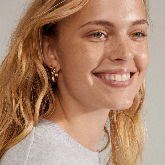 Allie Hoops Oyraringar Sett Gylt - Reinfann