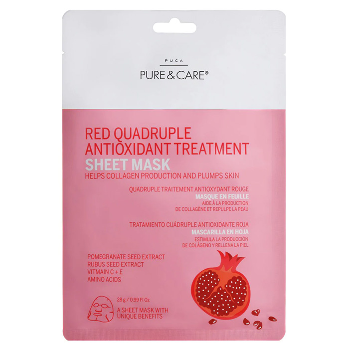 Red Quadruple Antioxidant Treatment Sheet Mask - Reinfann