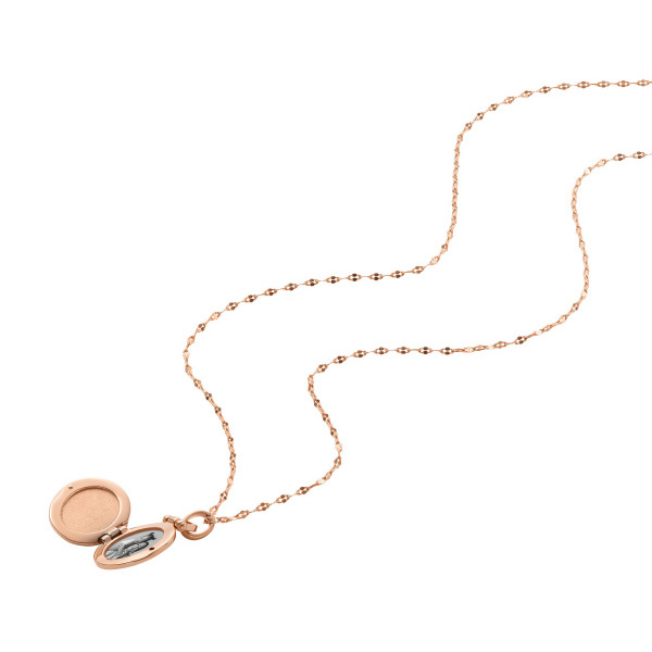 Locket Hálsketa Rósugylt Stál - Reinfann