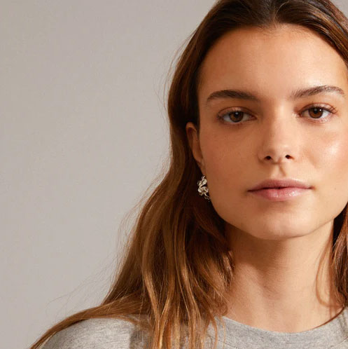 Echo Hoops Oyraringar Silvrað - Reinfann