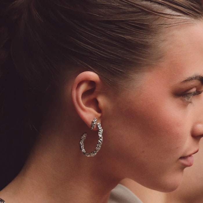 Lana Creol Oyraringar Large Stál - Reinfann