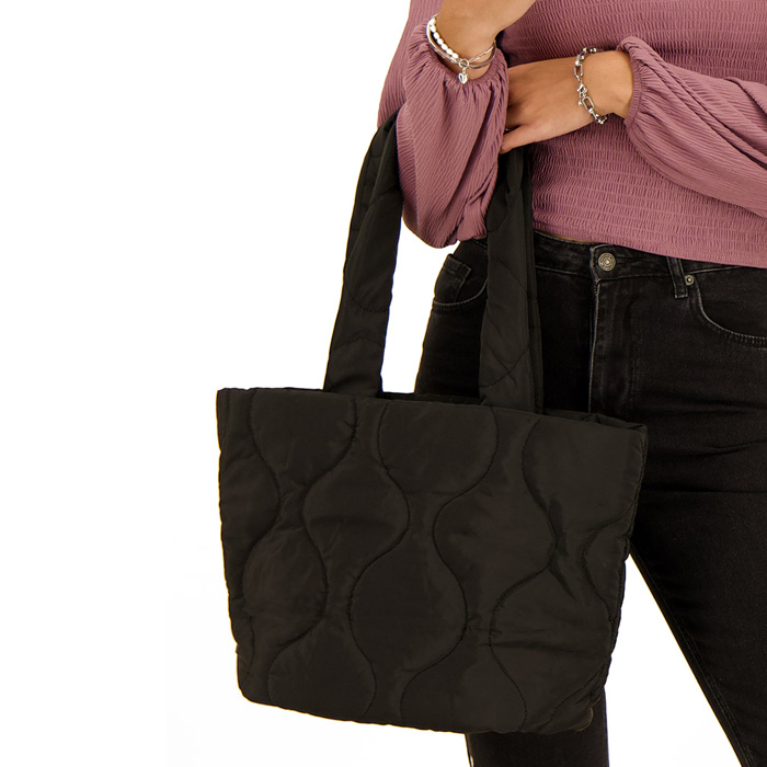 Padded Tote Shopper Taska Black - Reinfann